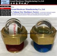 China NPT 1/2 Brass Domed Glass Oil Sight Gauge Hex Screw with Thread Lock 5-10 Bar for sale