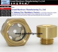 China Brass Oil Level Sight Glass G1 BSP Thread with Red Ball for Compressor Gearbox 5-10 Bar for sale