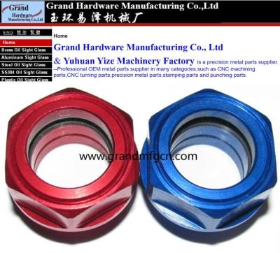 China M22x1.5 Aluminum Oil Sight Glass 8bar Fluid Viewport Level Gauge with Stainless Steel Reflector for sale