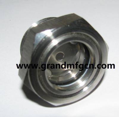 China SS304 Male Thread M27x1.5 Sight Glass Oil Window for Autoclave Reactor 5-120 Bar for sale