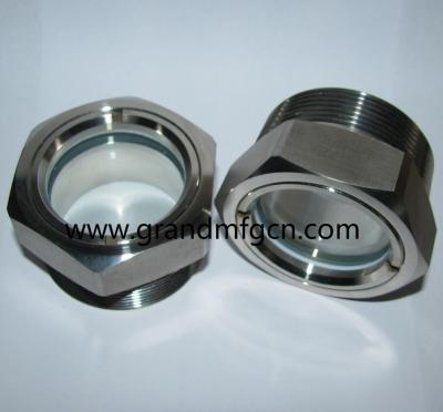 China Brass Stainless Steel Oil Sight Glass NPT Thread Level Gauge 5-10 Bar for sale
