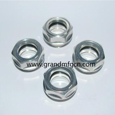 China Milled Hex Head Aluminum Oil Sight Glass Indicator M22x1.5 M27x1.5 for Air Compressors Roots Blowers for sale