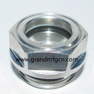 China Aluminum 6061 M22x1.5 Oil Sight Glass Level Gauge for Speed Reducer 10 Bar for sale