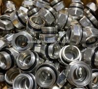 China Aluminum Oil Sight Window 1-1/4 BSP Thread Bull Eye Viewport for Gearboxes 5-10 Bar for sale