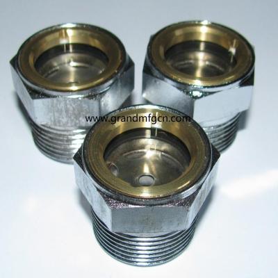 China Steel Oil Level Sight Glass BSP G Thread 1/2 to 2 Inch for Air Compressor Pumps for sale