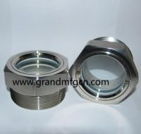 China Stainless Steel 304 BSP G1 1/2 Oil Level Sight Glass with Locking Nut for Compressor Gearbox for sale