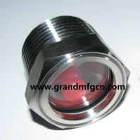 China M36x1.5 SS304 Oil Sight Glass Level Monitor with Locking Nut 2-5mm Glass for sale