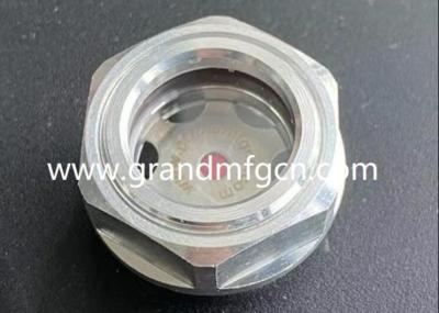 China Aluminum Oil Sight Plug G1/2 G3/4 G1 G1 1/4 BSP Thread Milled Hex Head Red Mark for sale