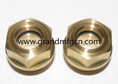 China M16x1.5 Brass Oil Level Sight Glass with Milled Hex Head 5-10 Bar for Gearboxes for sale