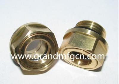 China Brass Oil Level Sight Gauge 1/2 to 1 Inch BSP Thread with 304 Reflector for sale