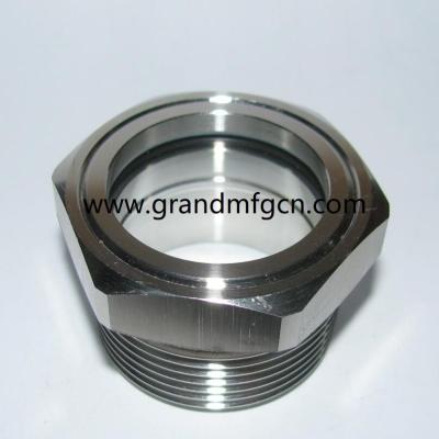 China Stainless Steel M42x1.5 Metric Thread Oil Level Sight Gauge SS316 Knob Type Sight Plug for sale