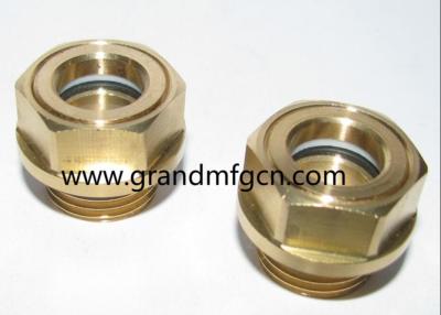 China Brass Metric Thread Oil Sight Glass 5-10 Bar Air Compressor Reducer Indicator for sale