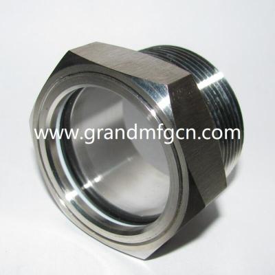 China SS316 2 NPT Male Oil Sight Glass 2Mpa ASME Tank Liquid Observation Indicator for sale