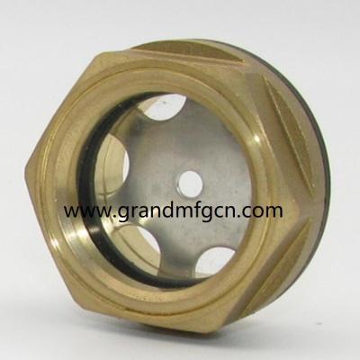 China Brass Oil Sight Glass G1/2 BSP Thread 5-10 Bar for Pump Compressor Gearbox for sale