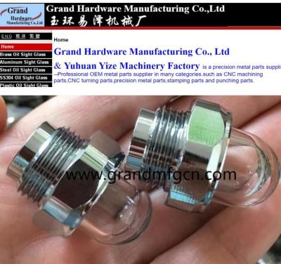China Stainless Steel 304 Oil Sight Glass Plug BSP G3/4 G1/2 Thread 5-10 Bar for sale
