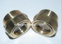 China Brass Oil Level Sight Glass Indicator 3/8 1/2 Inch NPT Thread Hex Screw-in 5-10 Bar for sale