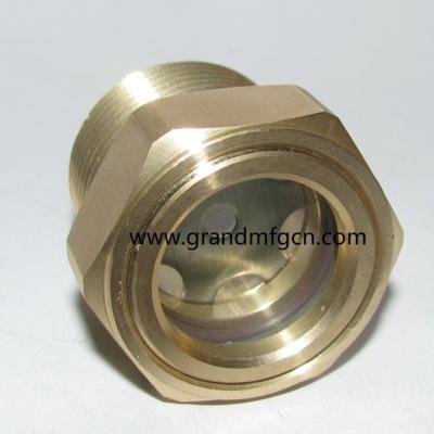 China NPT Thread Oil Sight Glass 1/4 to 2 Inch 2Mpa Tempered Glass for Gearbox Reducer for sale