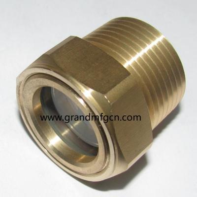 China Brass Oil Level Sight Glass 3/8 NPT Thread 5-10 Bar for Gearbox Compressor Pump for sale