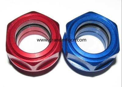 China Aluminum Anodized M42x1.5 M27x1.5 Hex Screw-in Oil Level Sight Glass Gauge for Compressor for sale