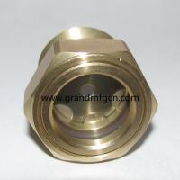 China Brass Oil Level Sight Glass Indicator 3/8 1/2 Inch NPT Thread Hex Screw-in 5-10 Bar for sale
