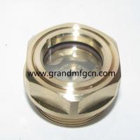 China Brass Oil Level Sight Glass Gauge Plugs NPT 1/2 3/4 Heavy Duty Trucks 3D Dome Clear Glass for sale