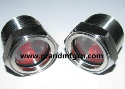 China 1 Inch MNPT Stainless Steel 304 Bullseye Oil Sight Glass 1MPa Tempered Glass for sale