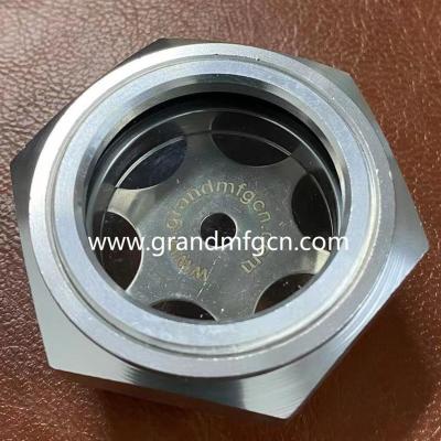 China Aluminum Oil Level Sight Glass Gauge Plug BSP G1/4 Male Thread 5-50 Bar for Gearbox Compressor for sale