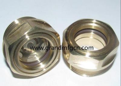 China M36x1.5 Metric Hex Brass Oil Sight Glass for Air Compressor 5-10 Bar for sale