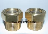 China Brass Dome Oil Level Sight Glass Gauge 3/4 NPT Male Thread 5-10 Bar Clear Glass for sale