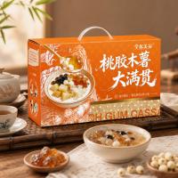 China Peach Gum Tapioca Big Bowl Dessert Low Sugar Natural Collagen Instant Healthy Snack for sale