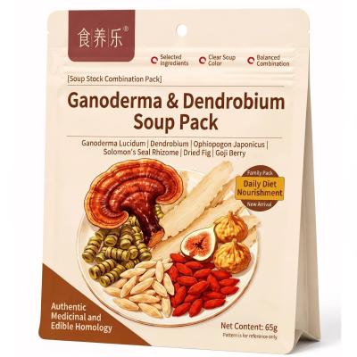 China Ganoderma & Dendrobium Immunity Boosting Vitality Replenishing Throat Soothing Sleep Supporting Digestive Nourishing Herbal Soup Base for sale