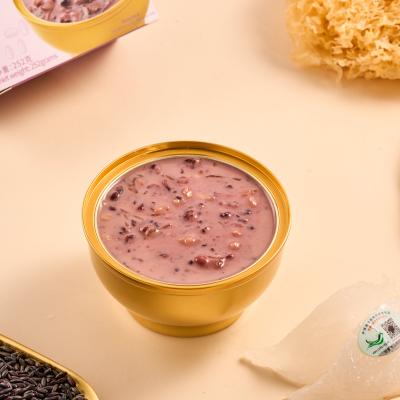 China Rich In Collagen And Protein Creamy Black Rice Birds Nest Ready to Eat Porridge Suitable for All Ages Ideal Meal Option for sale