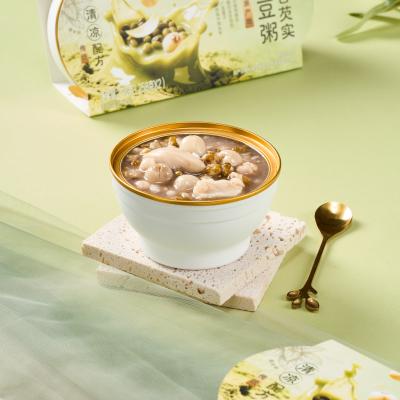 China Ready-to-Eat Sweet & Refreshing Lily Gorgon Fruit Mung Bean Congee High Satiety Low Calorie Weight Loss Meal Replacement for sale