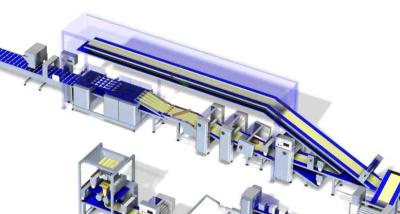 China Customized Automatic Bakery Bread Production Line 370mm Width 1000-20000 Pcs/Hr for sale