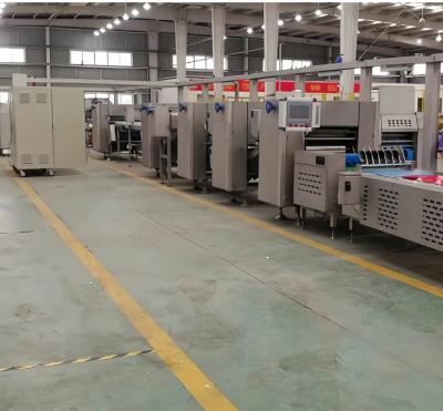 China Automatic Samosa Spring Roll Production Line 750mm Belt Width 3-144 Layers Pastry Machine for sale