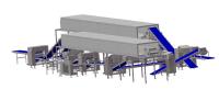 China Automatic Dough Laminator Line with 2 Freezing Tunnels 850mm for Puff Pastry Croissant for sale