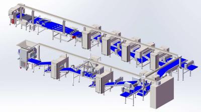 China ZKS850 Industrial Pastry Laminating Line with 1500kg/hr Capacity and 850mm Belt Width for Croissant Production for sale