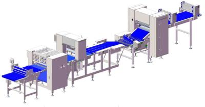 China ZNJ650 Croissant Production Line 10000pcs/hr Capacity 650mm Belt for 25g-80g Croissants for sale