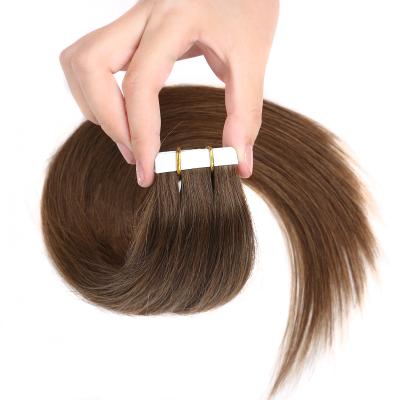 China 100% Indian Remy Silky Straight Double Wave Drawn Tape In Hair Extensions Tape Hair Extensions for sale