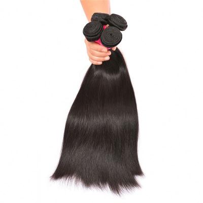 China Silky Straight Wave Peruvian Virgin Hair Bundles, 100% Virgin Raw Unprocessed Cuticle Aligned Hair Weave With Lace Closure for sale