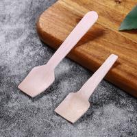 China 70mm Eco Friendly Disposable Wooden Utensils Mini Wooden Teaspoons 70mm for sale