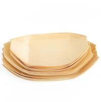 China 8 Inch Wooden Disposable Serving Cone Sushi Boat Serving Trays For Restaurants for sale