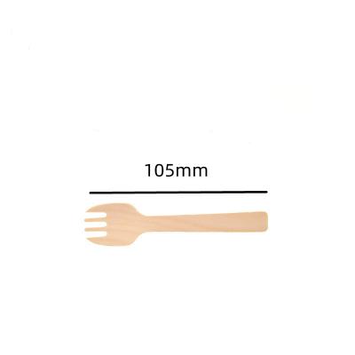 China 105mm Mini Disposable Wooden Forks And Spoons Knives For Canapes for sale