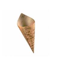 China Disposable Wood Bamboo Leaf Appetizer Cones For Chinese Food Sushi for sale