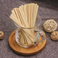 China Biodegradable Coffee Bamboo Stir Sticks Individually Wrapped 110mm For Beverage for sale