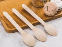 China 160mm Birchwood Disposable Wooden Eating Utensils forks and spoons Party Tableware for sale