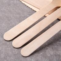 China 140mm Disposable Wooden Utensils Knives And Forks Canteen Supplies for sale