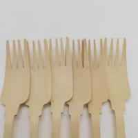 China 1000pcs Birchwood Disposable Wooden Utensils Victorian Style Fork  200mm for sale