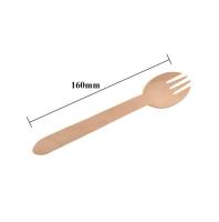 China Recyclable Wooden Disposable Cutlery Set Eco Friendly Utensils 160mm for sale