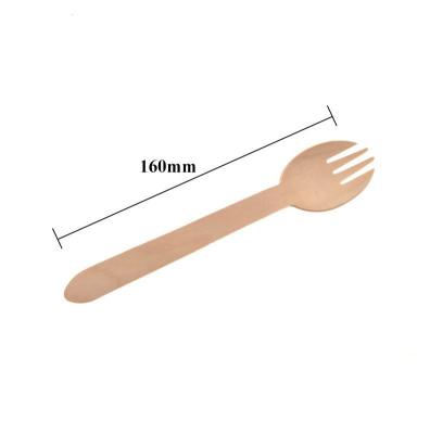 China Recyclable Wooden Disposable Cutlery Set Eco Friendly Utensils 160mm for sale